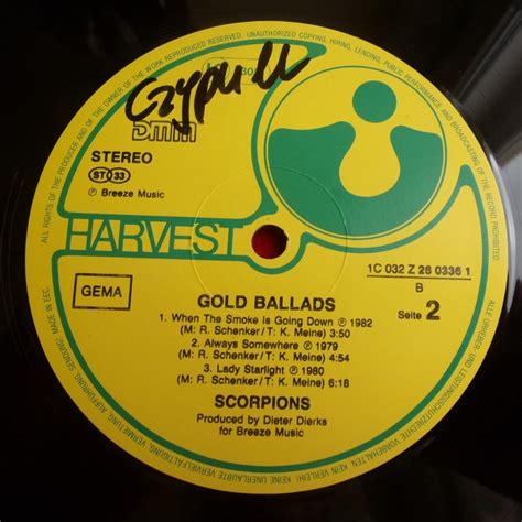 LP SCORPIONS GOLD BALLADS EX EEC West Germany 1984 Aukro