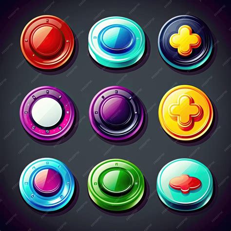 Premium Photo App Round Game Button Ai Generated Sign Symbol Gui