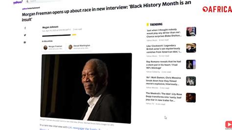 Morgan Freeman Calls Black History Month And Being Labeled African