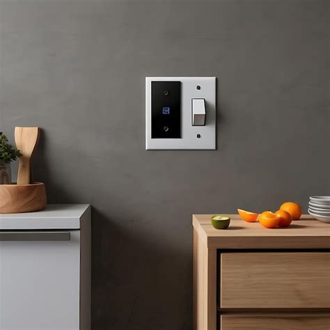 Female Finger Is Turn Off On Lighting Switch Light Switch On A Wall With A Light Switch On It