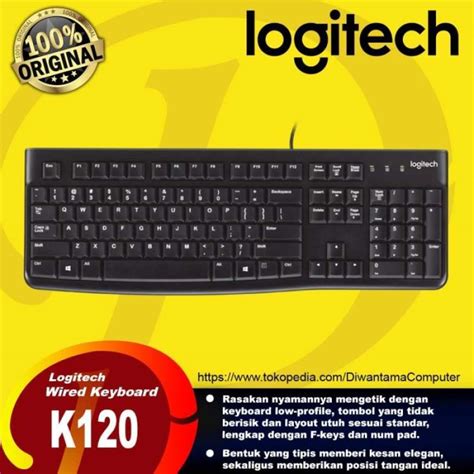 Promo Logitech Wired Keyboard K120 Keyboard Kabel Usb Logitech Diskon