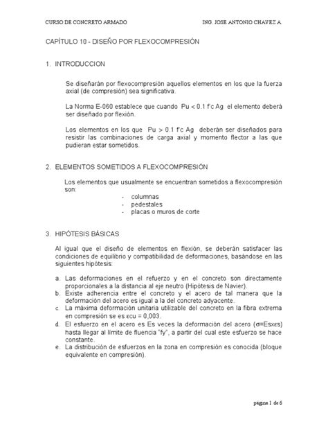 Uni Capítulo 10 Flexocompresion Descargar Gratis Pdf Concreto Reforzado Doblar