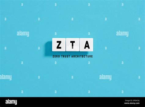 White Letter Blocks On Blue Background With The Acronym Zta Zero Trust Architecture Network
