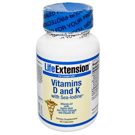 Life Extension, Vitamins D and K with Sea-Iodine, 60 Capsules - iHerb