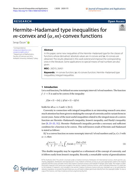 pdf hermite hadamard type inequalities for m convex and alpha m