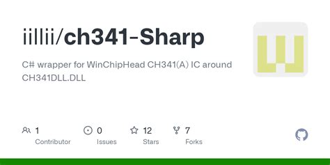 github iillii ch341 sharp c wrapper for winchiphead ch341 a ic