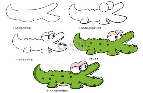 鳄鱼简笔画插画图片下载 正版图片401693633 摄图网