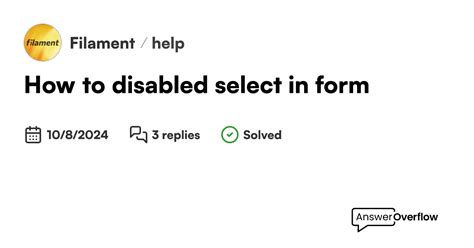 How To Disabled Select In Form Filament
