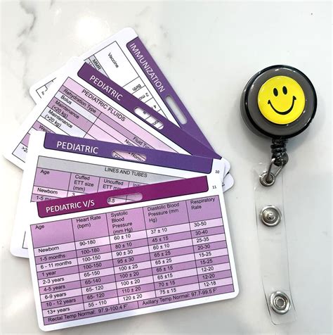 Pediatric Badge Card Reference 4 Pcs Botswana Ubuy