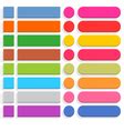 Flat Blank Web Button Rectangle Icon With Shadow Vector Image
