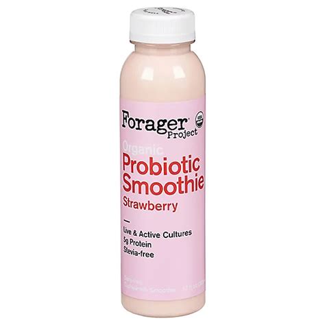 Forager Project Organic Plant Shake Probiotic Dairy Free Strawberry