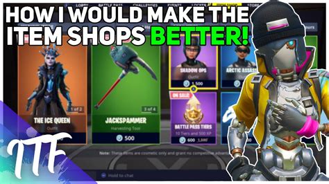 How I Would Make The Item Shops Better Fortnite Battle Royale Youtube