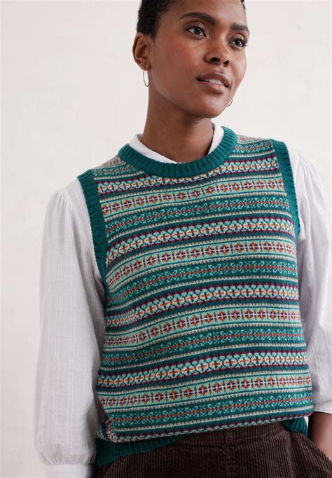 Seasalt Cornwall Percella Cove Striktrøje Blue Wheal Towan Seashore