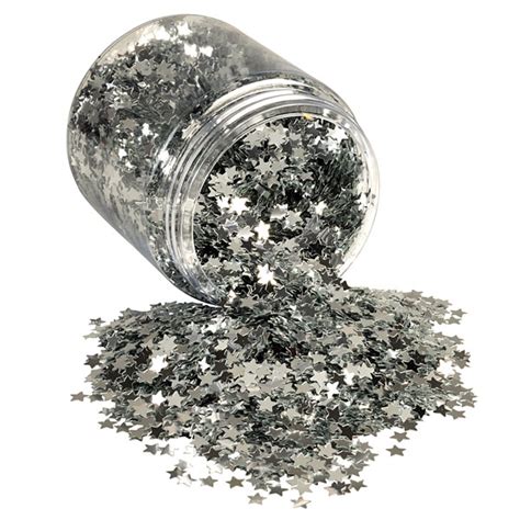 Mini Silver Star Sequins 100gm 6mm Rapid Online
