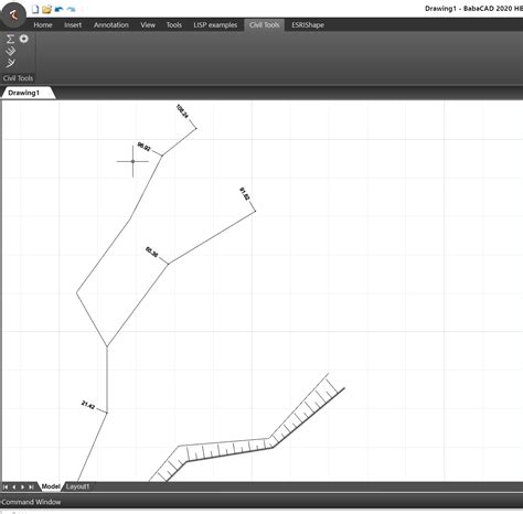 Drawing Slope Lines Lisp Script