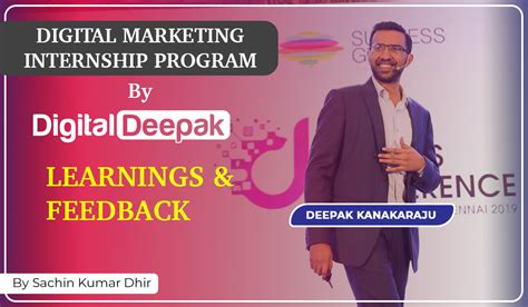 digital marketing internship program by digital deepak learnings and feedback session — 1