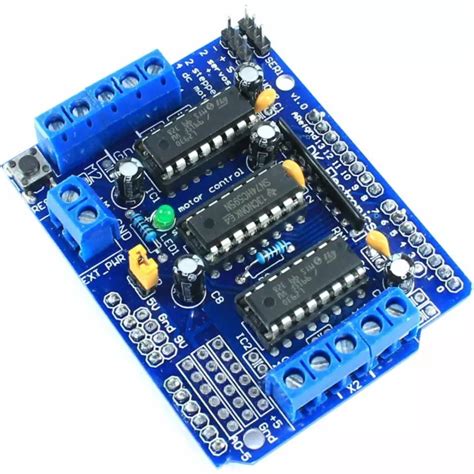 L293d 4 Canal Moteur Pilote Bouclier Pour Arduino Uno Pas à Servo Flux Workshop Eur 525