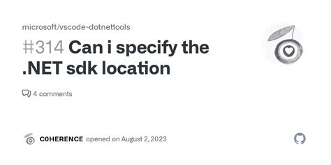Can I Specify The NET Sdk Location Issue 314 Microsoft Vscode