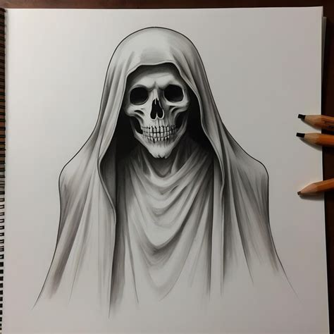 Ghost Drawing Images Premium Ai Generated Image