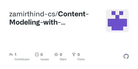 github zamirthind cs content modeling with contentstack