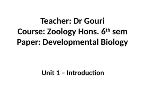 Developmental Specification And Differentiation Pdf Biological