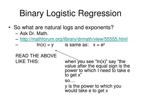 Ppt Binary Logistic Regression Powerpoint Presentation Free Download