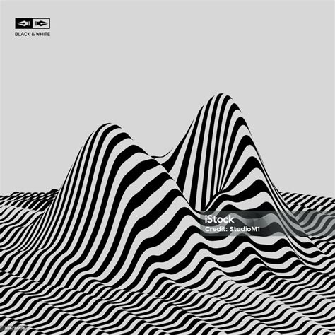 風景背景地形黑白背景模式與光學錯覺3d 向量插圖向量圖形及更多山圖片 山 山頂 抽象 Istock
