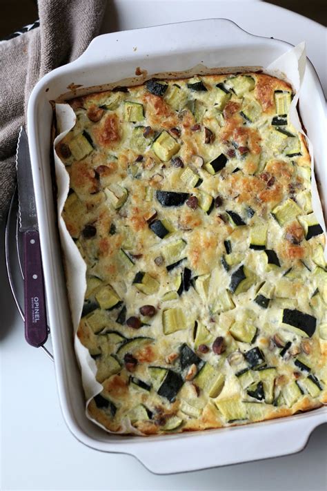 Clafoutis aux courgettes fromage de chèvre et noisettes Cinnamon and