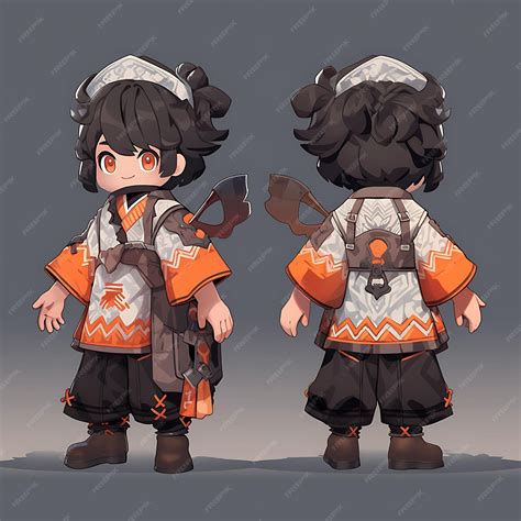 Chibi Kawaii Manga Aquarela Arte Cute Chibi Personagens Em Anime Pose