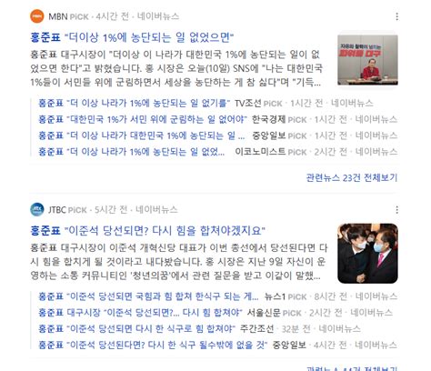홍준표 이준석 당선되면 다시 힘을 합쳐야겠제요 정치시사 에펨코리아