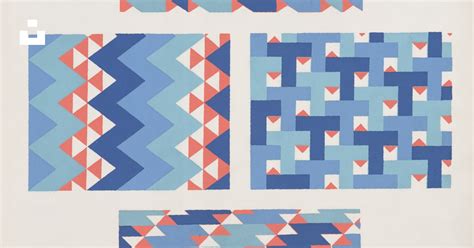 흰색 배경에 4개의 파란색과 빨간색 기하학적 디자인 사진 Unsplash의 무료 무늬 이미지