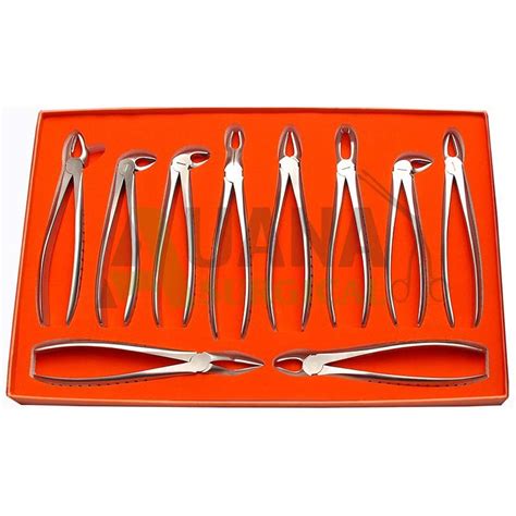 Extracting Forceps Set Of 10 Pieces
