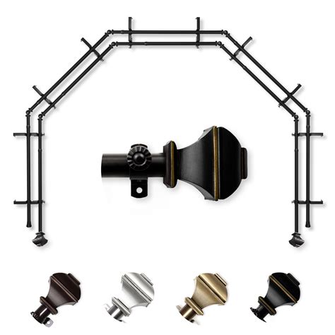 Rod Desyne Marion Sided Double Bay Window Curtain Rod Wayfair