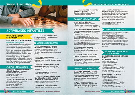 Programación Infantil Imperialesycomuneros