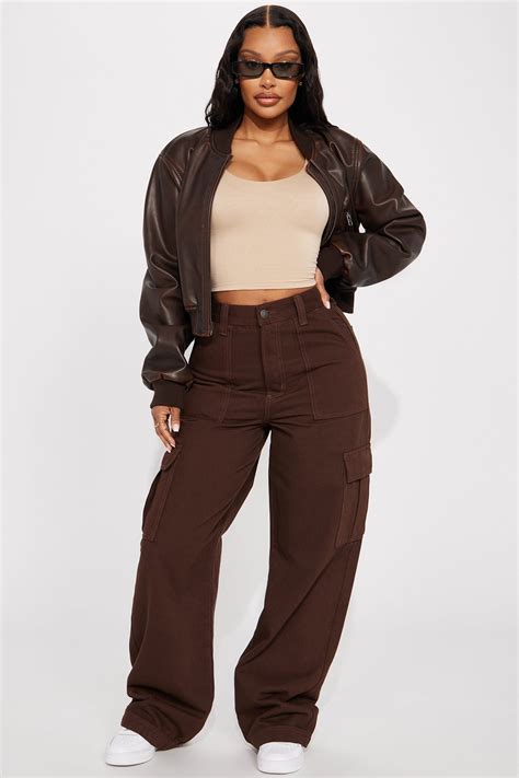 Unbothered Easy Non Stretch Cargo Jean Brown In 2024 Fashion Nova