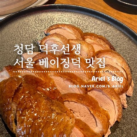 청담 덕후선생 서울 베이징덕 맛집 네이버 블로그