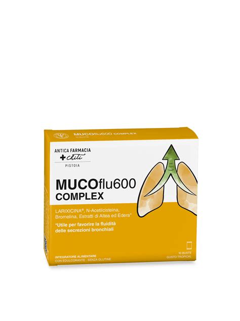 MUCOflu 600 Complex Farmacisti Preparatori 10 Buste - Antica Farmacia Chiti