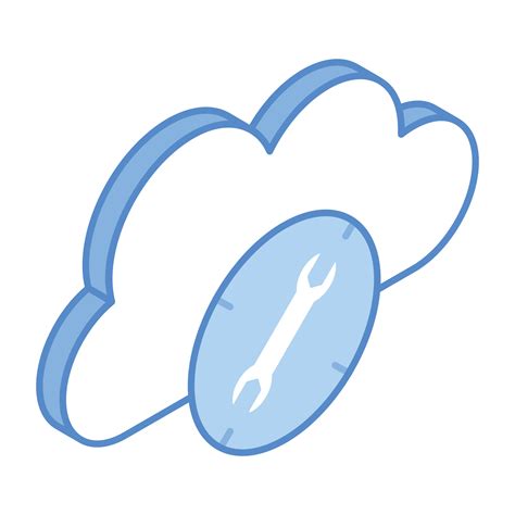 nube con llave que muestra el concepto de mantenimiento de la nube icono isométrico 7128626