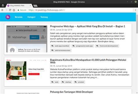 Membuat Aplikasi Web Blog Id Pwa By Rian Yulianto W Kode Dan