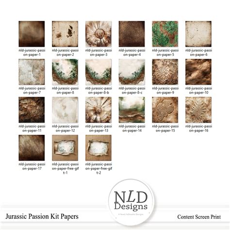 Jurassic Passion Kit Papers By Nld Designs