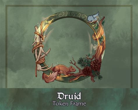 Druid Dandd Token Frame Digital Token Tabletop Dungeons And Etsy