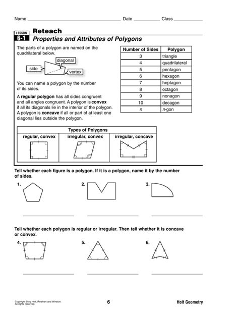 properties and attributes of polygons