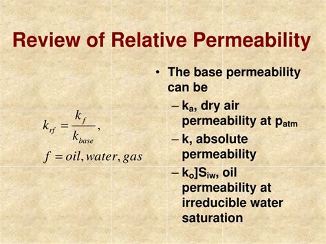 Ppt Standings Relative Permeability Correlation Part