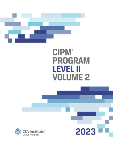 2023 Cipm® Program Level Ii Volume 2 By Cfa Institute Goodreads
