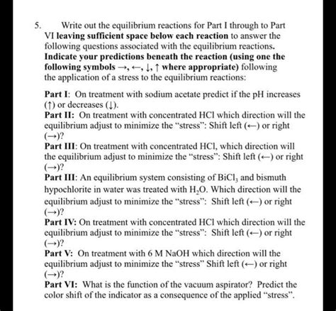 Solved Write Out The Equilibrium Reactions For Part I Chegg Com