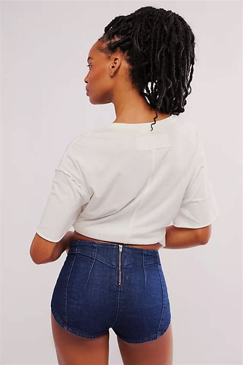 We The Free Keep It Brief Denim Micro Shorts Free People