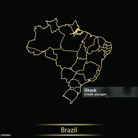 Ilustración De Mapa De Brasil Y Más Vectores Libres De Derechos De