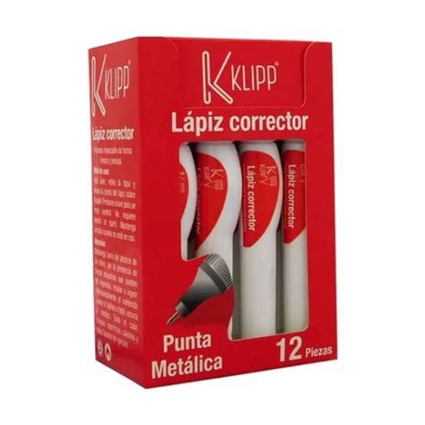 CORRECTOR LAPIZ X 12 Unid Klipp