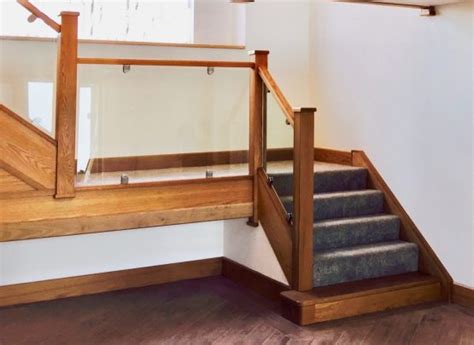 Oak Staircase Embedded Glass Edwards And Hampson