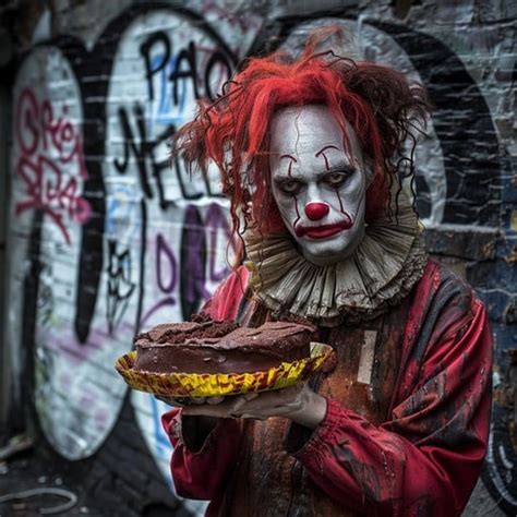 Free Clown Holding Pie Image Clown Pie Graffiti Download At Stockcake